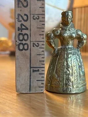 Accents | Antique Brass Elizabethan Fancy Lady Bell With Boot Clapper ...